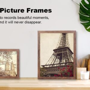 4x6 Picture Frames Set of 10, Wooden Picture Frame Set with Display Box, Rustic Style Antique Brown Wood Grain Photo Frame Suitable For Desktop Display and Wall Decoration.