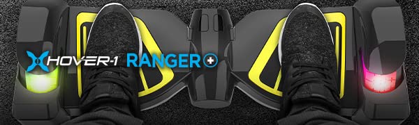 Hover-1 Ranger + Electric Hoverboard, 9MPH Top Speed, 9 Mile Range, Long Lasting Li-Ion Battery, 4HR Full Charge, Built-In Bluetooth Speaker, Rider Modes: Beginner to Expert, Black