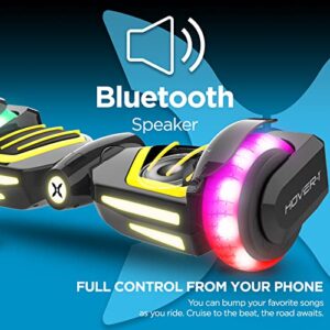 Hover-1 Ranger + Electric Hoverboard, 9MPH Top Speed, 9 Mile Range, Long Lasting Li-Ion Battery, 4HR Full Charge, Built-In Bluetooth Speaker, Rider Modes: Beginner to Expert, Black