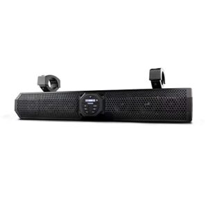 ds18 sb24bt 24" marine amplified power sports bluetooth sound bar system usb port ipx5 rated weatherproof 600 watts peak power - ideal for atv utv jeeps side by side marine golf car