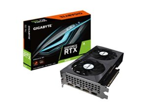 gigabyte geforce rtx 3050 eagle oc 8g graphics card, 2x windforce fans, 8gb 128-bit gddr6, gv-n3050eagle oc-8gd video card