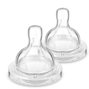 philips avent anti-colic baby bottle flow 4 nipple, 2pk, scy764/02