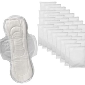 Winged Maternity Peri Pads [Pack of 32] – Large Postpartum Flow Pads with Wings - Ultra Soft Disposable Nursing Pads for New Moms- Vakly Postpartum Guide Included (32)