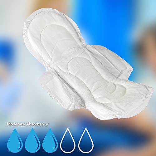 Winged Maternity Peri Pads [Pack of 32] – Large Postpartum Flow Pads with Wings - Ultra Soft Disposable Nursing Pads for New Moms- Vakly Postpartum Guide Included (32)