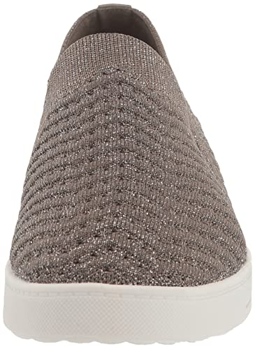 WHITE MOUNTAIN Shoes Courage Women's Slip-on Sneaker, Silver/Fabric, 9 M