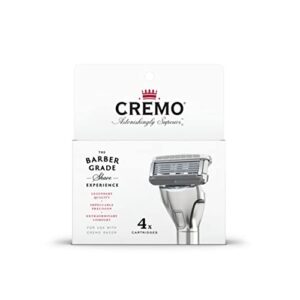 cremo astonishingly superior razor refills, (4 pack)