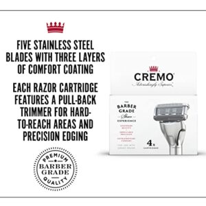 Cremo Astonishingly Superior Razor Refills, (4 Pack)