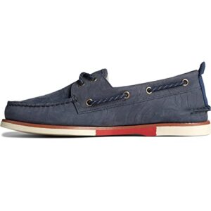 sperry x herschel authentic original 2-eye navy 7 m (d)