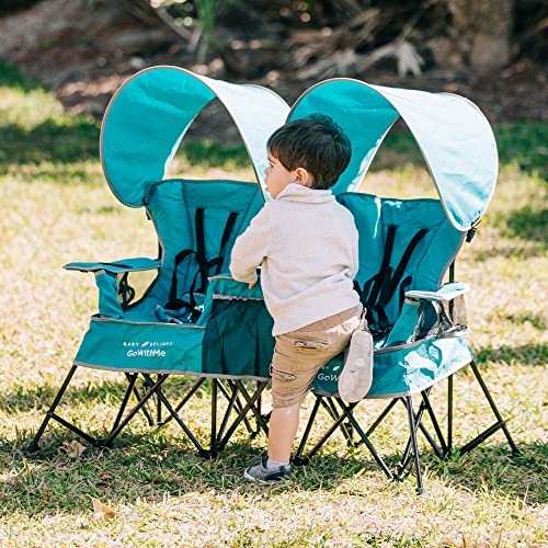 Baby Delight Go with Me Duo Deluxe Portable Chair | for Kids | Double Seat | Indoor and Outdoor | Teal