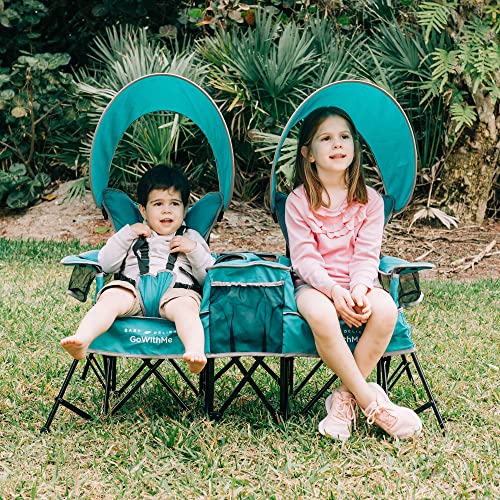 Baby Delight Go with Me Duo Deluxe Portable Chair | for Kids | Double Seat | Indoor and Outdoor | Teal