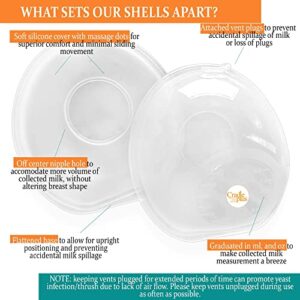 Nipple Shield & Milk Collector for Breastmilk - Breast Feeding Essentials W/Breast Shells Milk Collector Nipple Protector for Breastfeeding Breast Milk Catcher for Breastfeeding Milk Collection Cups