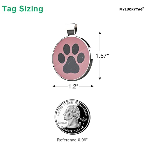 MYLUCKYTAG QR Code Pet ID Tags Dog Tags - Pet Online Profile - Scan QR Receive Instant Pet Location Alert Email