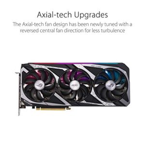 ASUS ROG Strix NVIDIA GeForce RTX 3060 V2 OC Edition Gaming Graphics Card (PCIe 4.0, 12GB GDDR6, HDMI 2.1, DisplayPort 1.4a, Axial-tech Fan Design, 2.7-Slot, Super Alloy Power II) (Renewed)