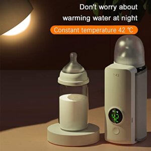 VVU&CCO Baby Bottle Warmer with LCD Display, Portable Rechargeable Wireless Water Bottle Warmer for Formula Milk, Bottle Warmer On The Go, just for Keep Milk Warm NOT for Heat Up from Cold