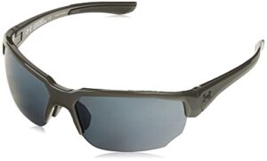 under armour men's blitzing wrap sunglasses, shiny jet gray, 70mm, 9mm