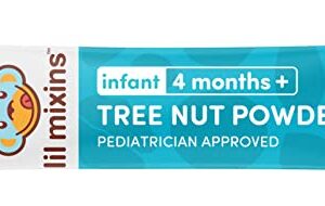 Lil Mixins Early Allergen Introduction Powder, Tree Nut | Baby Stage 1-3, For Infants & Babies 4-12 Mo., Support Healthy Food Tolerance | Individual Packets, 2 Month Supply