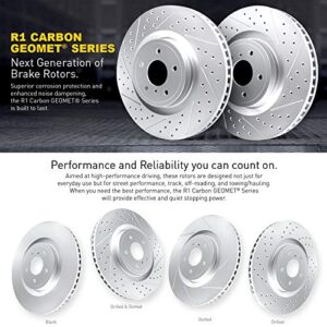 R1 Concepts Rear Brakes and Rotors Kit |Rear Brake Pads| Brake Rotors and Pads| Optimum OEp Brake Pads and Rotors |Hardware Kit |fits 2018-2021 Ford Expedition, F-150, Lincoln Navigator