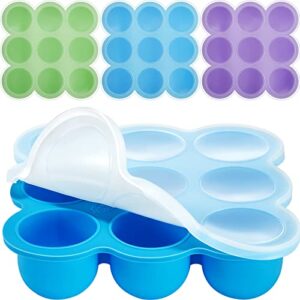 4 pack baby food storage containers 9 cup silicone baby food freezer tray with lid stackable reusable freezer storage tray for ice breast milk homemade baby food vegetable fruit puree