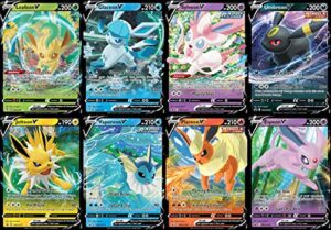 umbreon - pokemon v ultra rare 8 card lot - jolteon - flareon - vaporeon - espeon - glaceon - leafeon - sylveon - eeveelutions