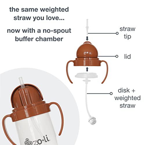 Any angle straw sippy cup | ZoLi BOT 2.0 weighted straw sippy copper rust burnt orange, most loved training sippy cup, toddler transition straw cup, sippy cup with handles