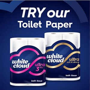 White Cloud Ultra PRO Ultra Absorbent Paper Towel, Choose-a-Size Sheets, 2 Packs of 6 DOUBLE Rolls = 24 Regular Rolls