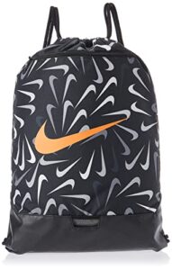 nike brasilia training gymsack (black/black/kumquat, misc)