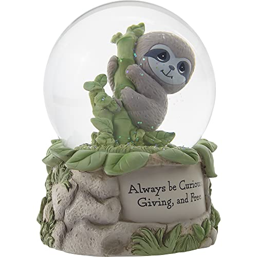 Precious Earth Sloth Musical Snow Globe