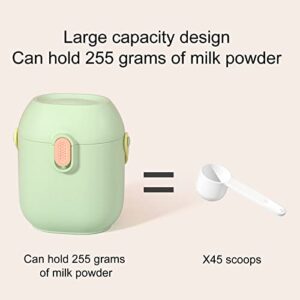 SLDHFE Baby Formula Dispenser Travel Container, Toddler Milk Powder Portable Formulav Storage Snack Containers with Scoop and Carry Handle, for Toddlers Kids (Green)