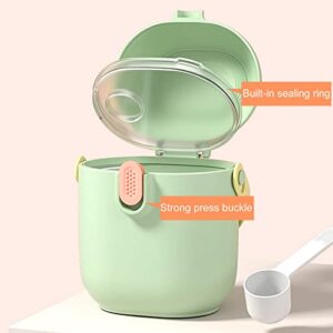 SLDHFE Baby Formula Dispenser Travel Container, Toddler Milk Powder Portable Formulav Storage Snack Containers with Scoop and Carry Handle, for Toddlers Kids (Green)