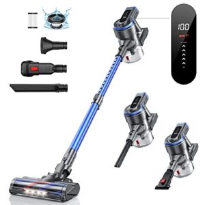 honiture cordless vacuum cleaner 400w 33000pa stick vacuum with touch screen 55min runtime battery handheld vacuum lightweight powerful cordless stick vacuum for hardwood floors,carpets,pet hair s12