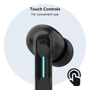 FEDIKER SW4 Wireless Hidden Earbuds for PC/Computer/Laptop/Mobile - Dongle & Bluetooth - 40ms Low Latency - 4 Mics – Gaming - Work Headset/Headphones for Office