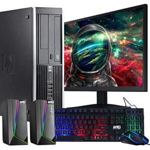 hp elite desktop computer pc, 3.1 ghz, intel core i7, 16gb, ram, 2tb hdd, mtg new 22 inch led monitor, rgb speaker and keyboard mouse, wifi, windows 10 pro (renewed)