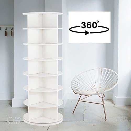 Weinstein storage Rotating shoe rack 360° original, Spinning shoe rack, Rotating shoe rack tower, Lazy susan, Reloving, Shoe rack,original 7-tier hold over 35 pairs of shoes