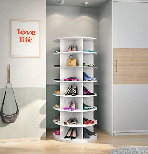 Weinstein storage Rotating shoe rack 360° original, Spinning shoe rack, Rotating shoe rack tower, Lazy susan, Reloving, Shoe rack,original 7-tier hold over 35 pairs of shoes