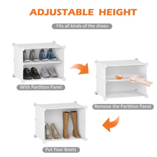 HOMIDEC Shoe Storage, 8-Tier Shoe Rack Organizer for Closet 32 Pair Shoes Shelf Cabinet for Entryway, Bedroom and Hallway