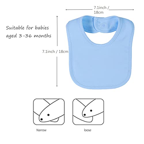 insular Baby Bibs Baby Bandana Drool Bibs 100% Cotton for Boys Girls Unisex for Teething and Drooling, 8 Pack (Blue&Gray&White&Navy Blue)