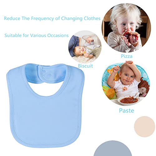 insular Baby Bibs Baby Bandana Drool Bibs 100% Cotton for Boys Girls Unisex for Teething and Drooling, 8 Pack (Blue&Gray&White&Navy Blue)