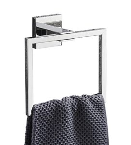 hand towel bar, bathroom accessories towel holder, sus304 stainless steel hand towel rack chrome polish finished, bath hardware square towel rod, wall mounted.