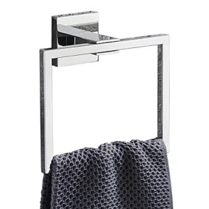 Hand Towel Bar, Bathroom Accessories Towel Holder, SUS304 Stainless Steel Hand Towel Rack Chrome Polish Finished, Bath Hardware Square Towel Rod, Wall Mounted.