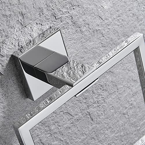 Hand Towel Bar, Bathroom Accessories Towel Holder, SUS304 Stainless Steel Hand Towel Rack Chrome Polish Finished, Bath Hardware Square Towel Rod, Wall Mounted.