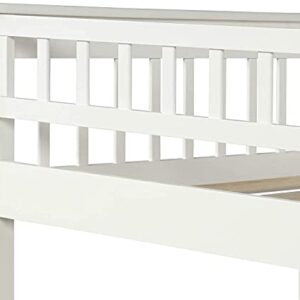 ATH-S Bunk Beds Twin Over Twin Wood Bunk Bed Frame for Boys Girls Teens, Can be Divided into 2 Beds, Gray (Color : White, Size : Twin Over Full)