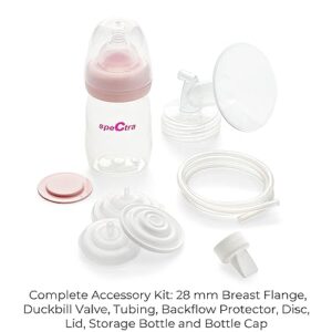 Spectra Baby S2 Plus Premier Electric Breast Pump with Grey Tote Premium Accessory Kit - 28 mm