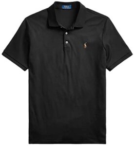 polo ralph lauren mens medium fit interlock pony shirt- poloblacksigpny, l