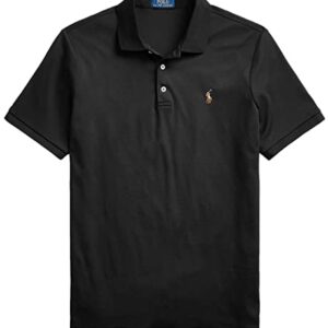 POLO RALPH LAUREN Mens Medium Fit Interlock Pony Shirt- PoloBlackSigPny, L