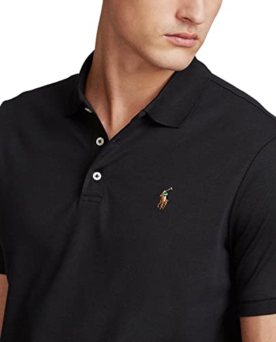 POLO RALPH LAUREN Mens Medium Fit Interlock Pony Shirt- PoloBlackSigPny, L