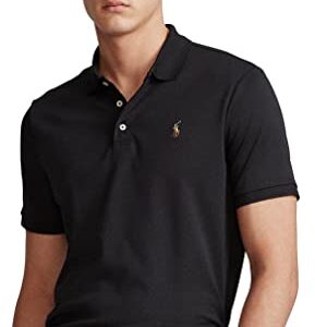 POLO RALPH LAUREN Mens Medium Fit Interlock Pony Shirt- PoloBlackSigPny, L