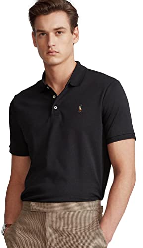 POLO RALPH LAUREN Mens Medium Fit Interlock Pony Shirt- PoloBlackSigPny, L