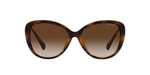 ralph by ralph lauren women's ra5288u universal fit butterfly sunglasses, gradient brown, 57 mm