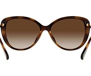 Ralph by Ralph Lauren Women's RA5288U Universal Fit Butterfly Sunglasses, Gradient Brown, 57 mm