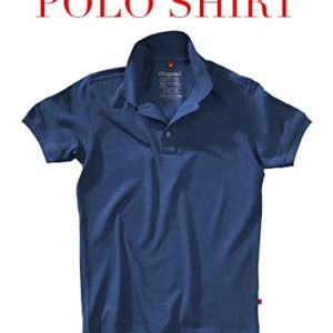 Kingsted Polo Shirts for Men - Royally Comfortable - Classic Pique Fabric - Soft Cotton Blend (Large, Navy Blue)